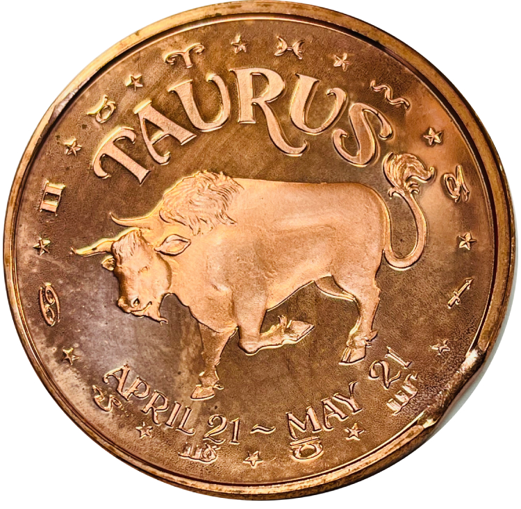 MintProducts > COPPER > 1 oz Taurus Copper Round from the Zodiac Series ...